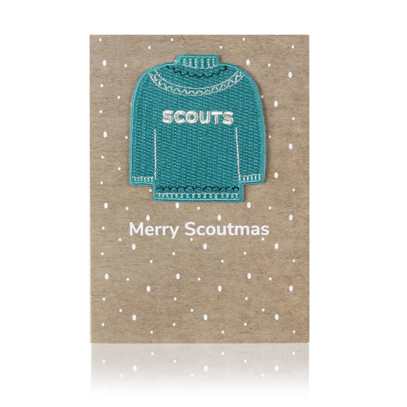 Scout Christmas Badge with Card