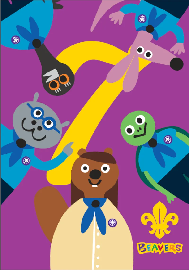 Beaver Birthday Card 7th - Gang